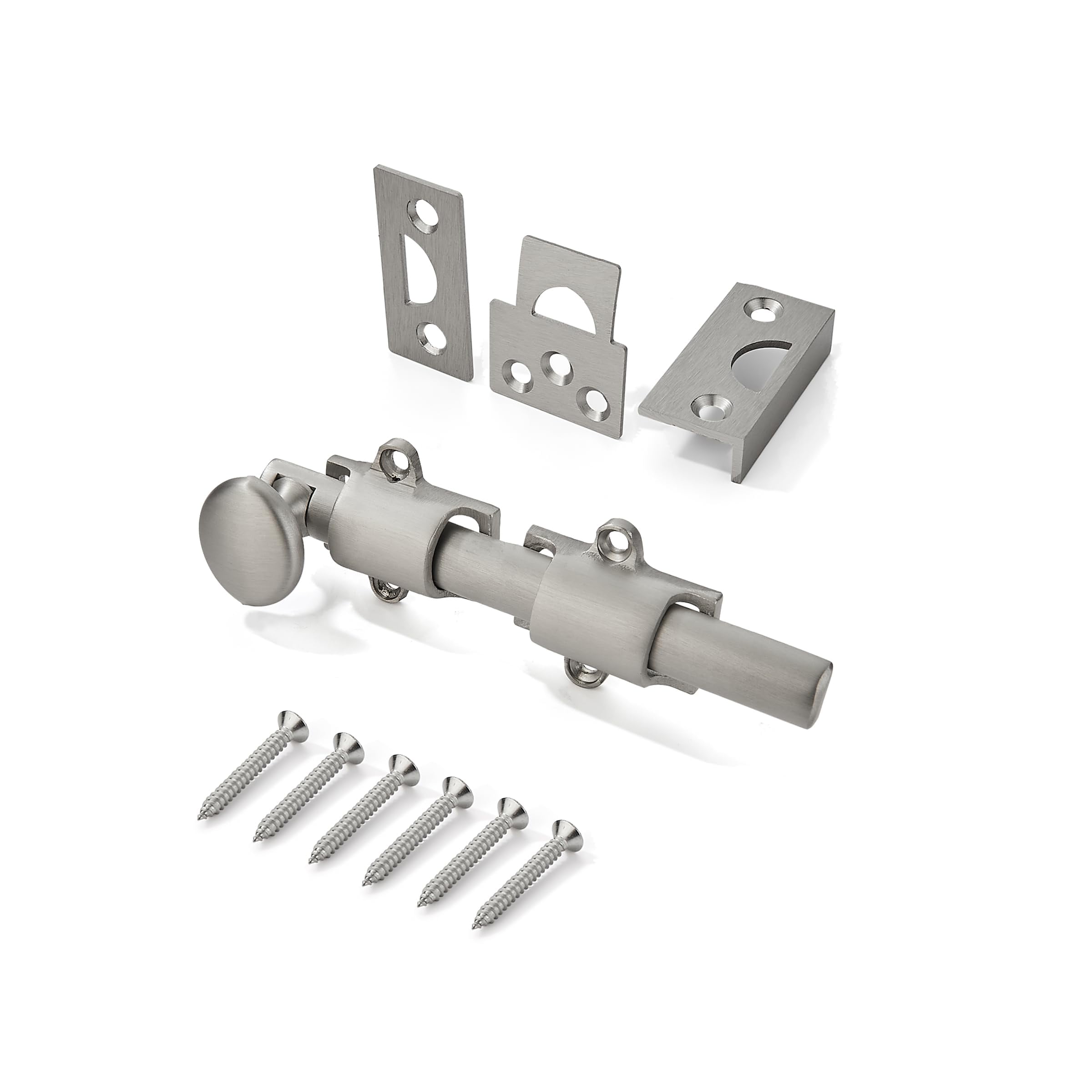 khtumeware 6 inches 2-Pack, Brushed Satin Nickel Solid Brass Dutch Door ...