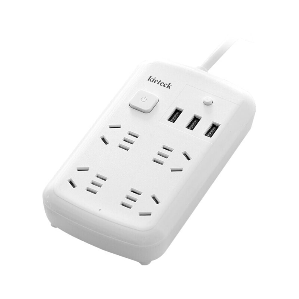 kicteck Power strips, Power Strip Surge Protector, Flat Plug Overload ...