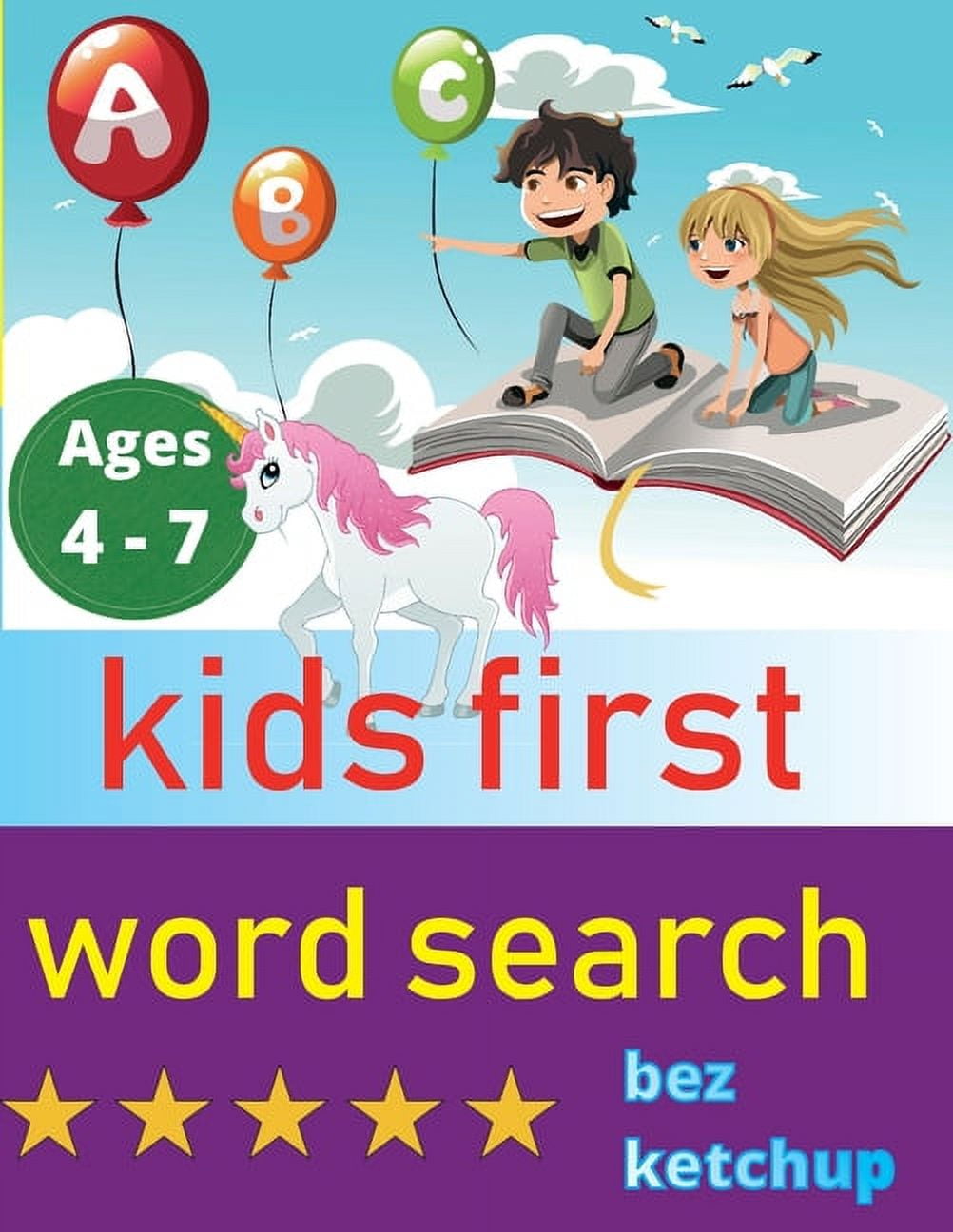 kids first word search: Easy Large Print Word Find Puzzles for Kids ...