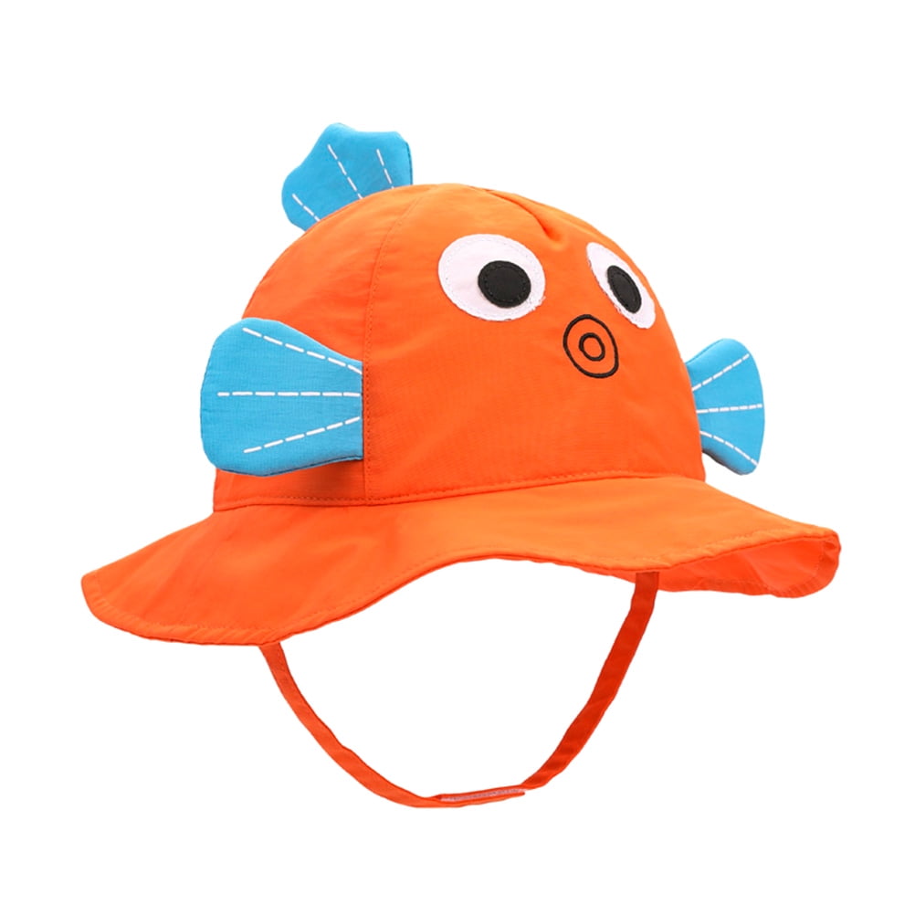 kids summer beach hat goldfish design suncreen sun hat breathable ...