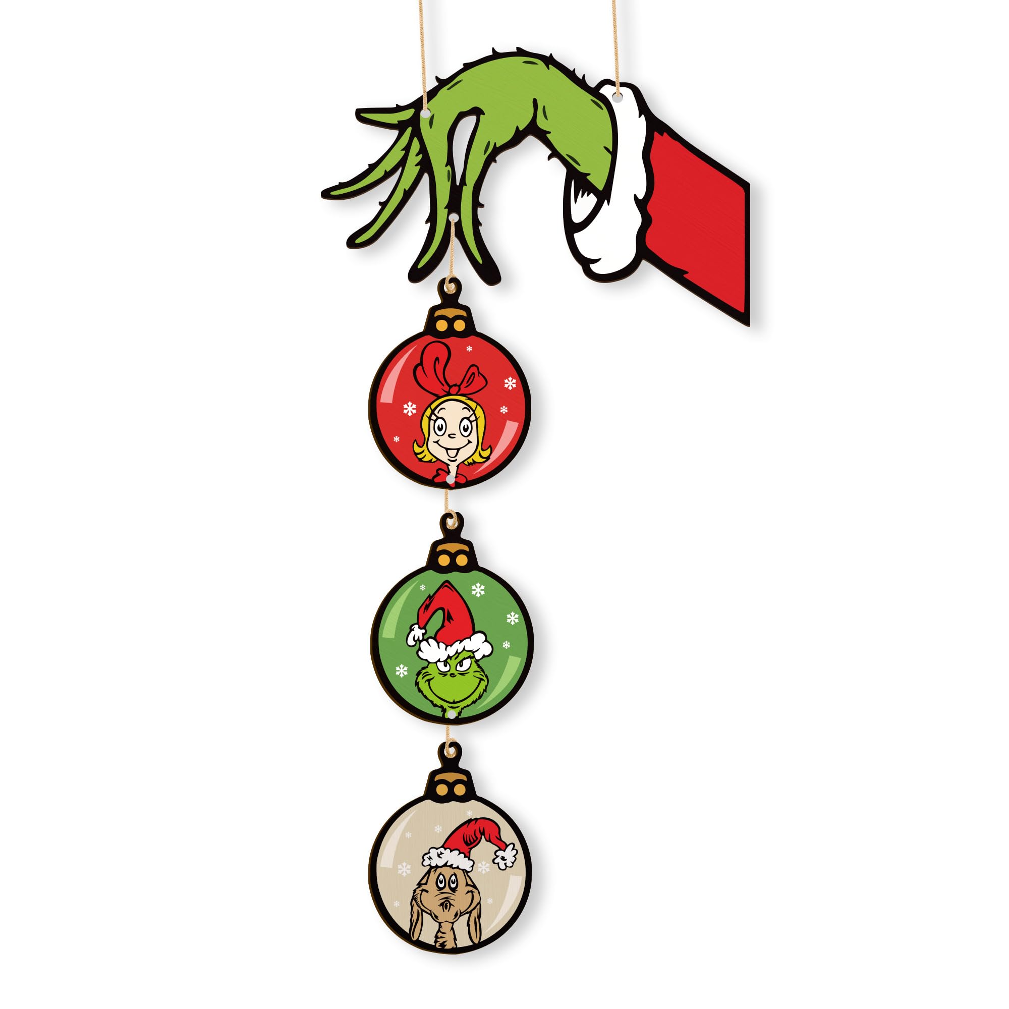 kidtoytime Christmas Hanging Door Sign for Home Decor Wooden Ornaments ...