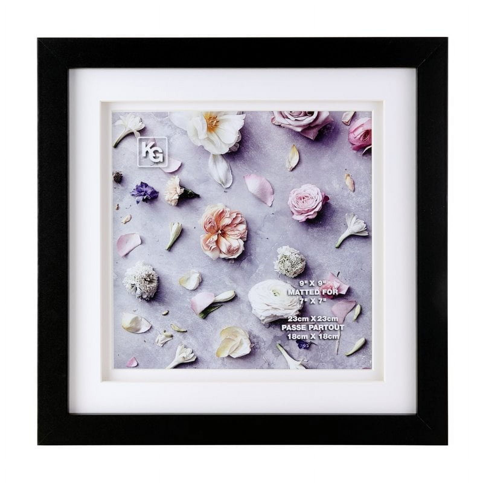 kieragrace KG Contemporary Morgan Frame 9" x 9" Black Engineered Wood ...