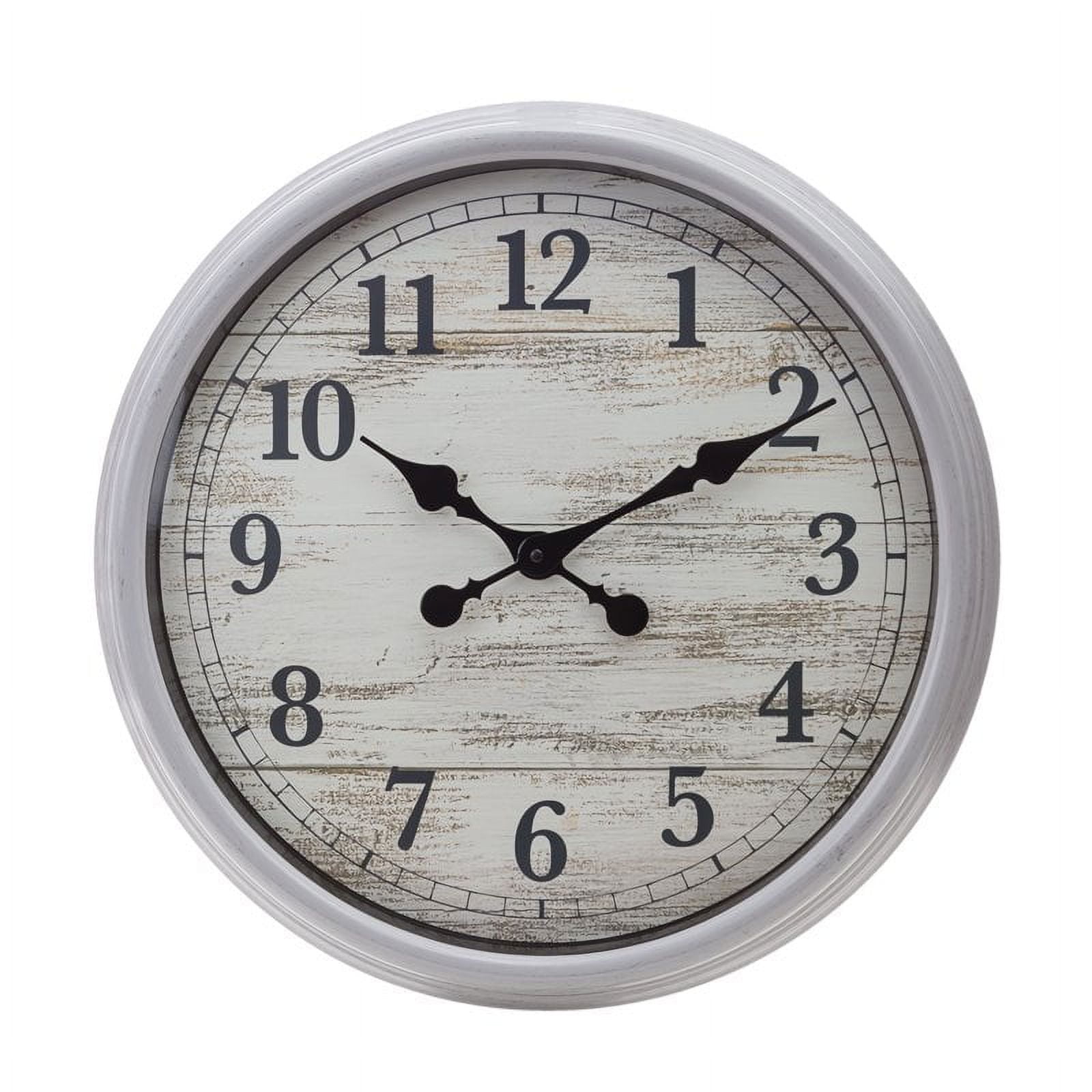 kieragrace KG Farmhouse Wall Clock 20In Antique Grey Gray Plastic ...