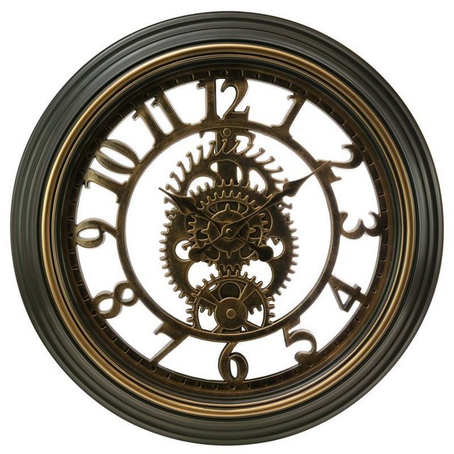 kieragrace KG Industrial Gears Wall Clock Bronze Bronze Plastic ...