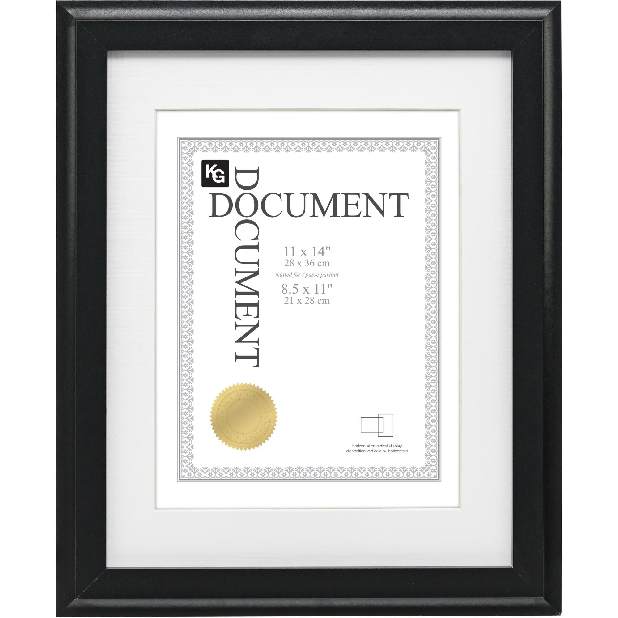 kieragrace KG Oford 8-Pack Document Frames, Black Engineered Wood ...