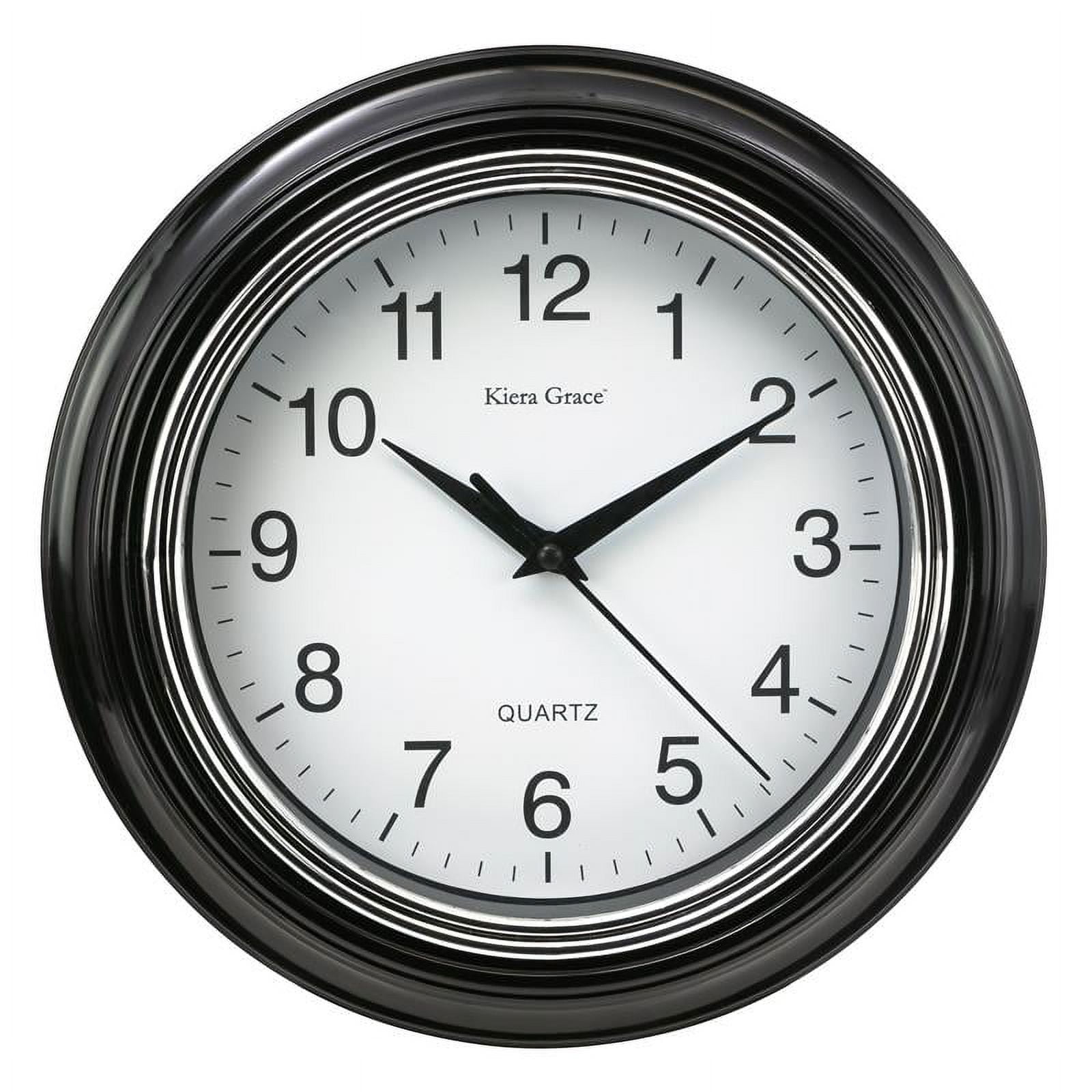 kieragrace KG Traditional Traditional Aster Wall Clock Black Plastic ...