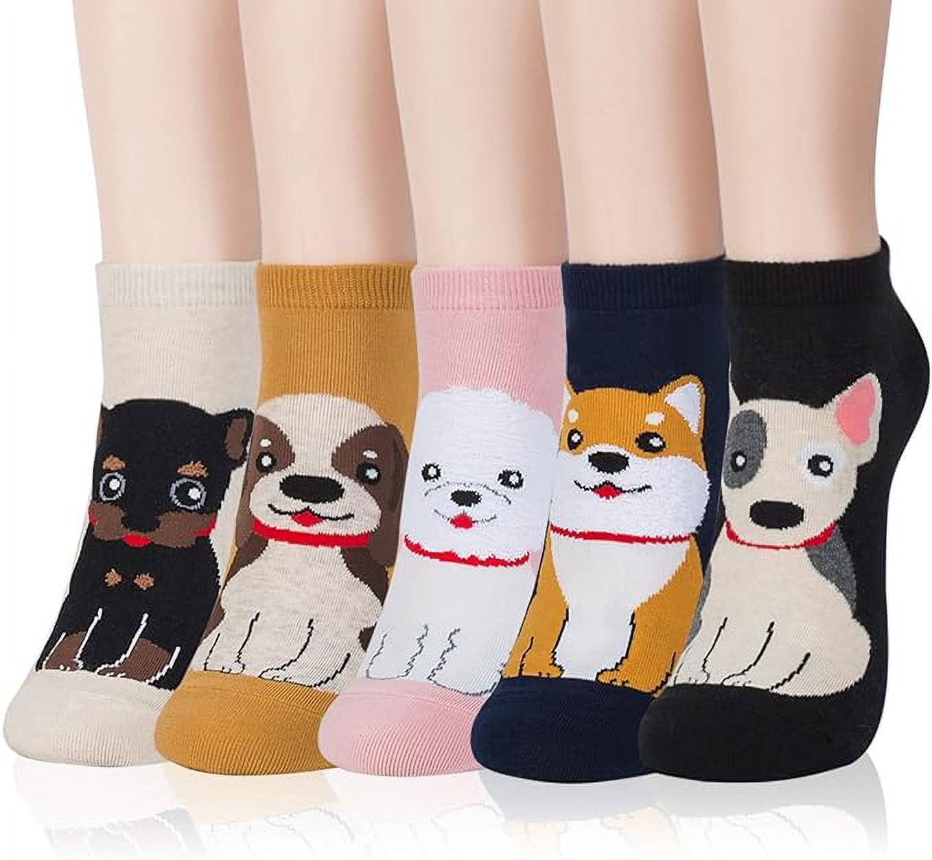 kikiya socks Women Ankle Socks | 5-6 Pairs Cute Smiley Face Heart ...