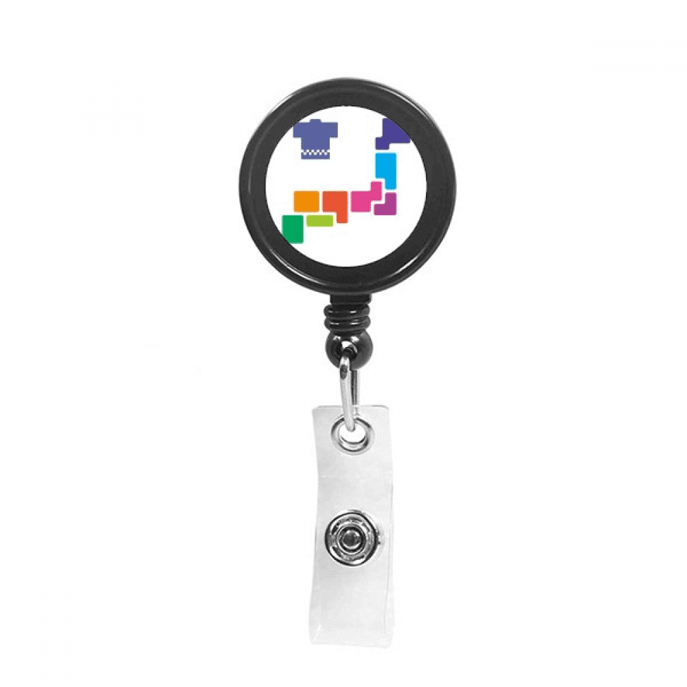 kimono japanese map custom wea Retractable Keychain Badge Holder ID ...