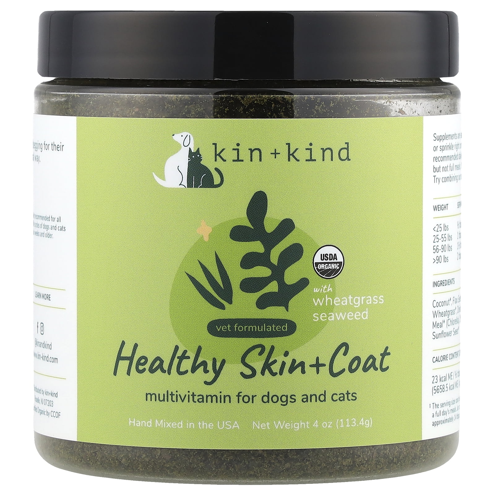 kin+kind Organic Multivitamin for Dogs & Cats - Vitamins and ...