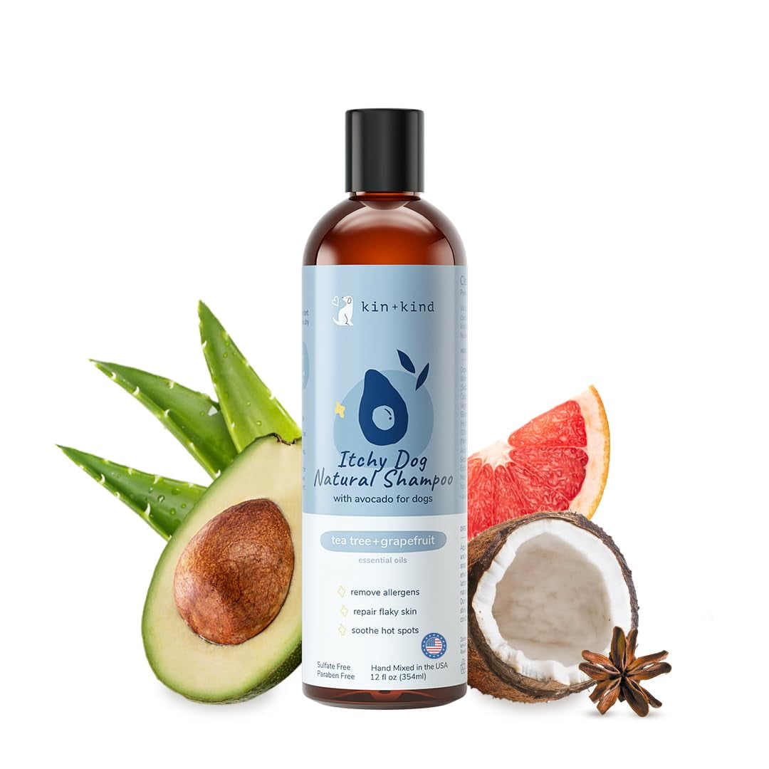 kin+kind Pet Shampoo for Itchy Dog and Cat (12 fl oz) - Soothe Itch and ...