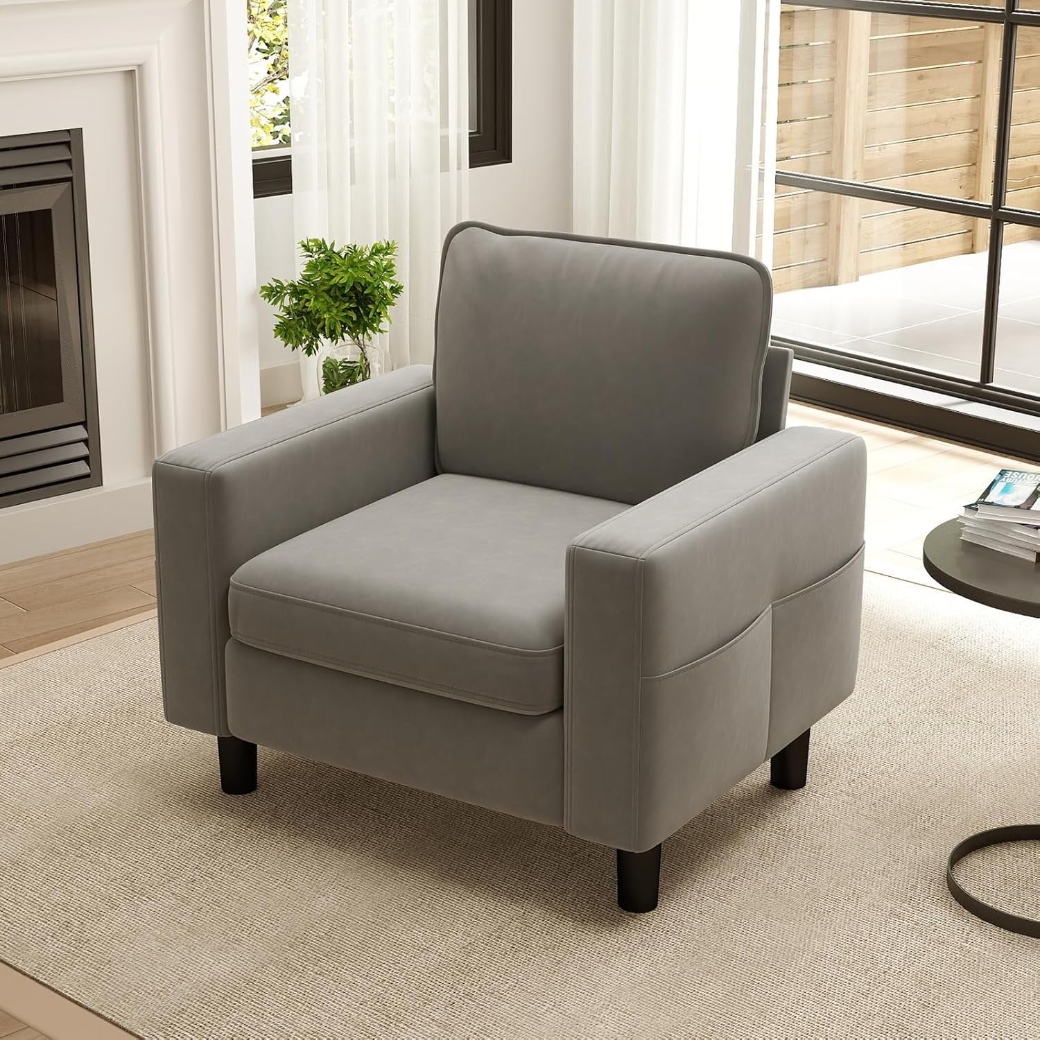 kinbor Multi-Functional Single Sofa Chair for Home, Office, Salon ...