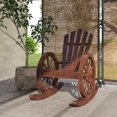 kinbor Wooden Outdoor Rocking Chair - Outdoor Rocker Chair Porch Patio ...