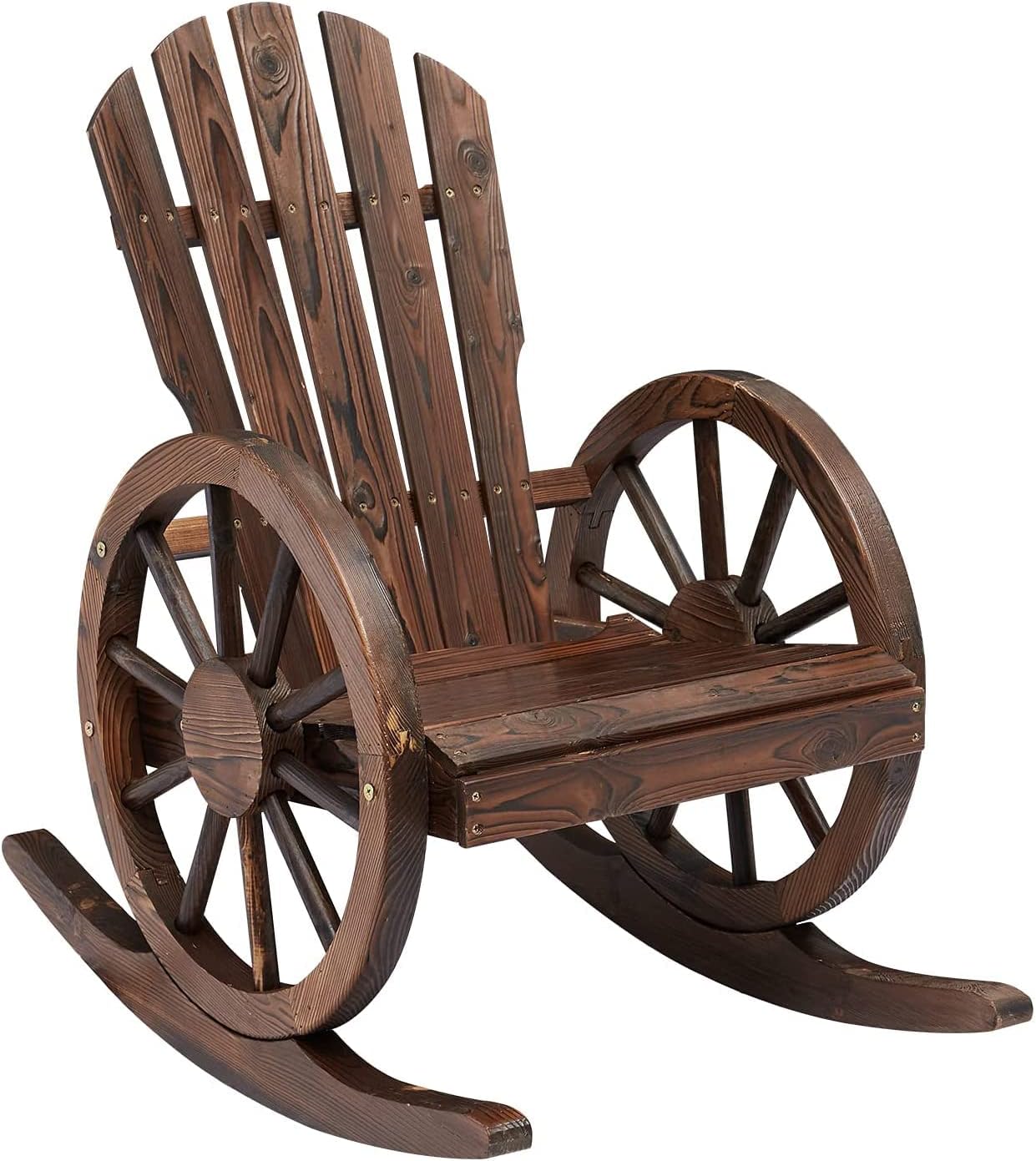 kinbor Wooden Outdoor Rocking Chair - Outdoor Rocker Chair Porch Patio ...