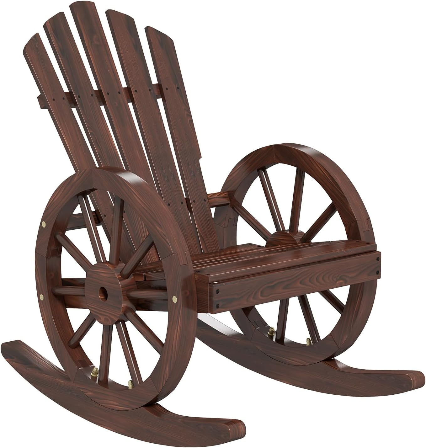 kinbor Wooden Outdoor Rocking Chair - Outdoor Rocker Chair Porch Patio ...