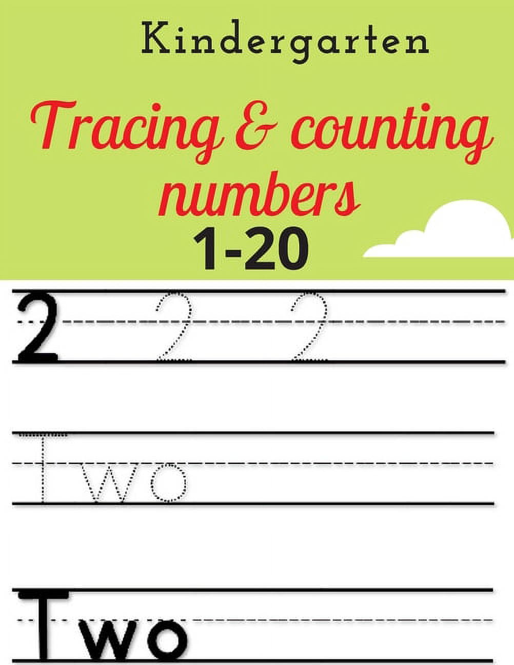 kindergarten tracing & counting numbers: 1-20 - Walmart.com