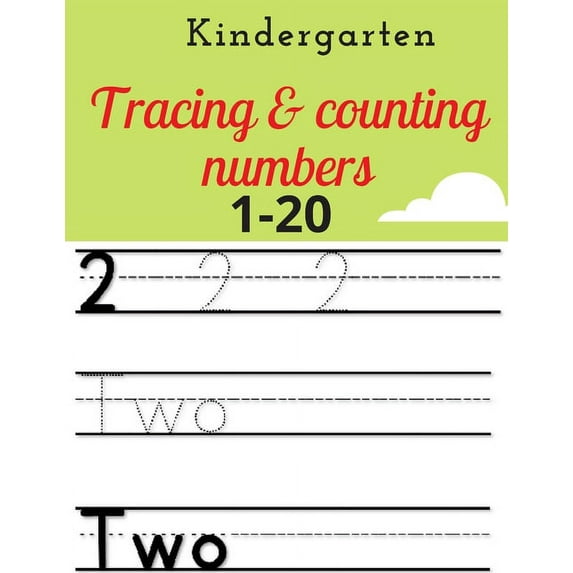 kindergarten tracing & counting numbers: 1-20 - Walmart.com