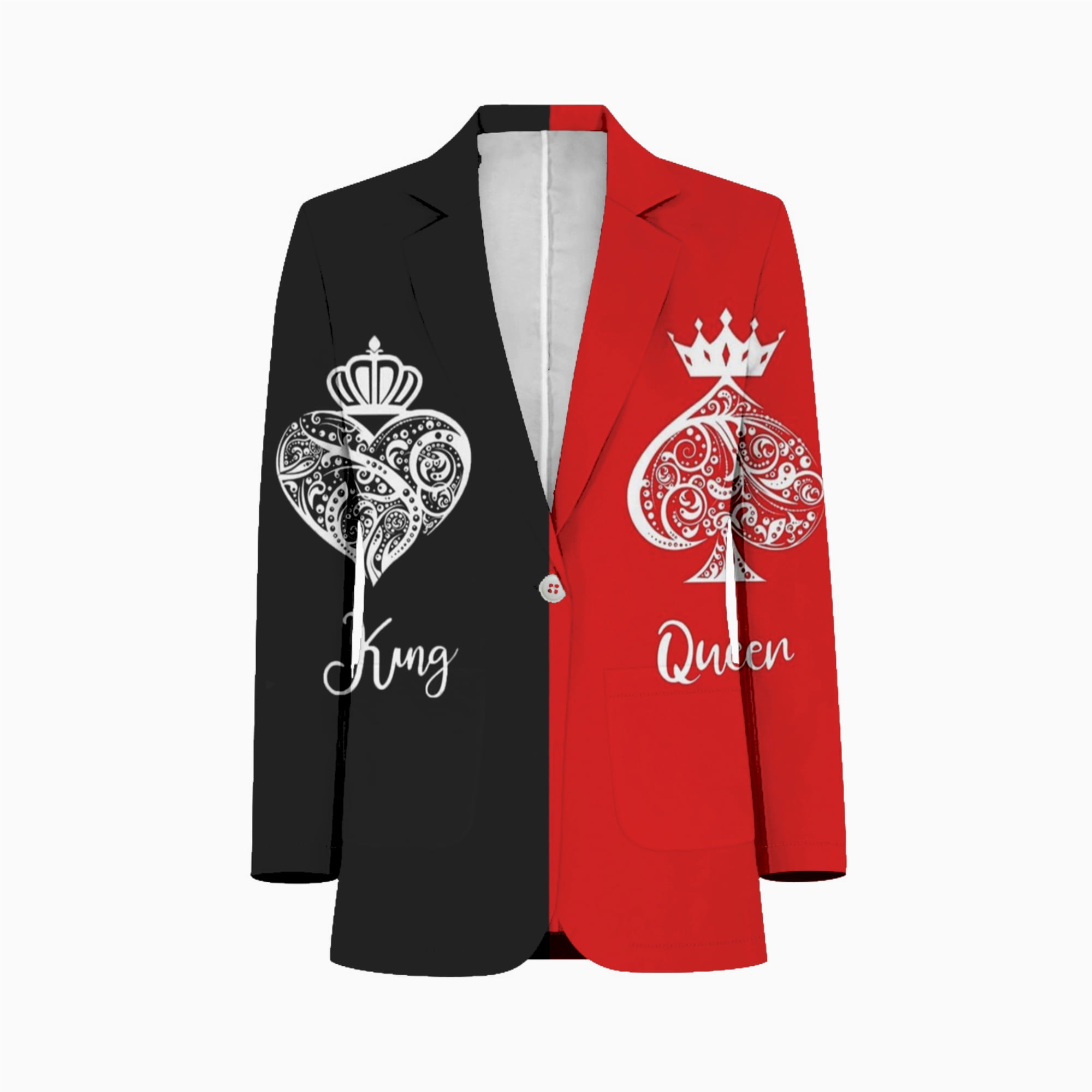 king and queen Men's Suit Blazer Casual Party Wear Slim Fit Suit Jacket ...