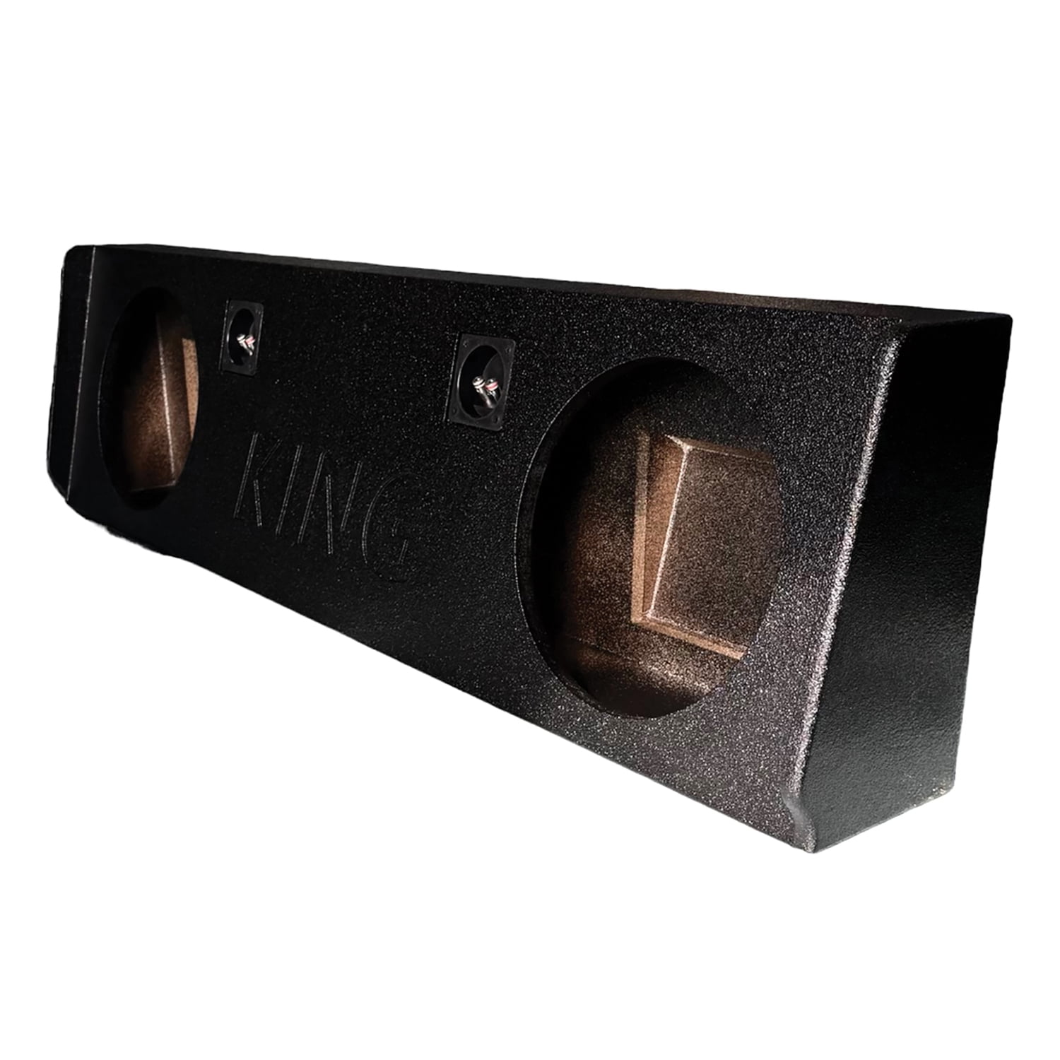 King Boxes King Series AK-G25-12 12-in. Double-Speaker Black Sprayed Enclosure for Chevy ...