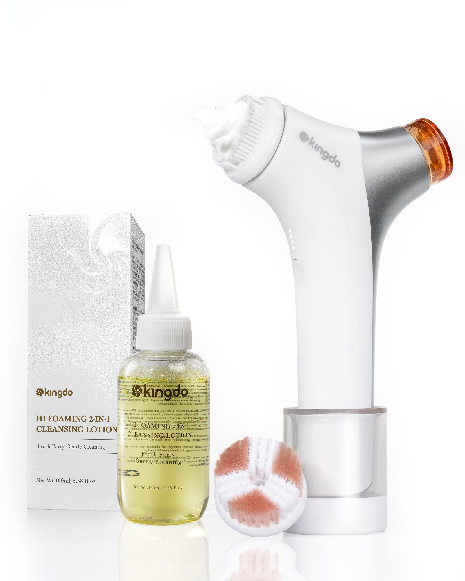 kingdo Face Scrubber, Automatic OIF8 Foaming Face Scrubber Exfoliator ...