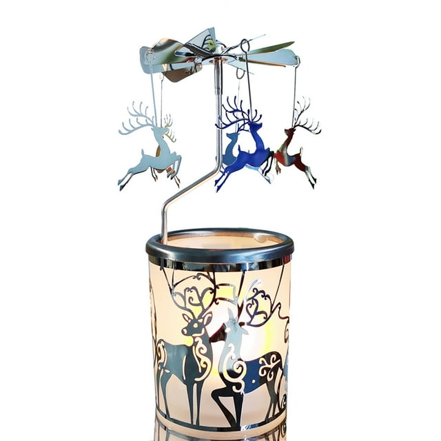 kingnero Carousel Candle Rotary Candle Holder Spinning Candleholder ...