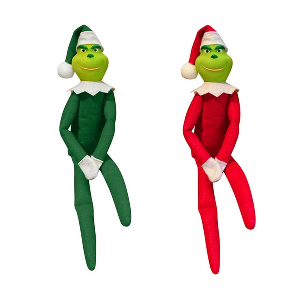 kingque Christmas Green Grinch Elf Doll Christmas Tree Ornament For ...