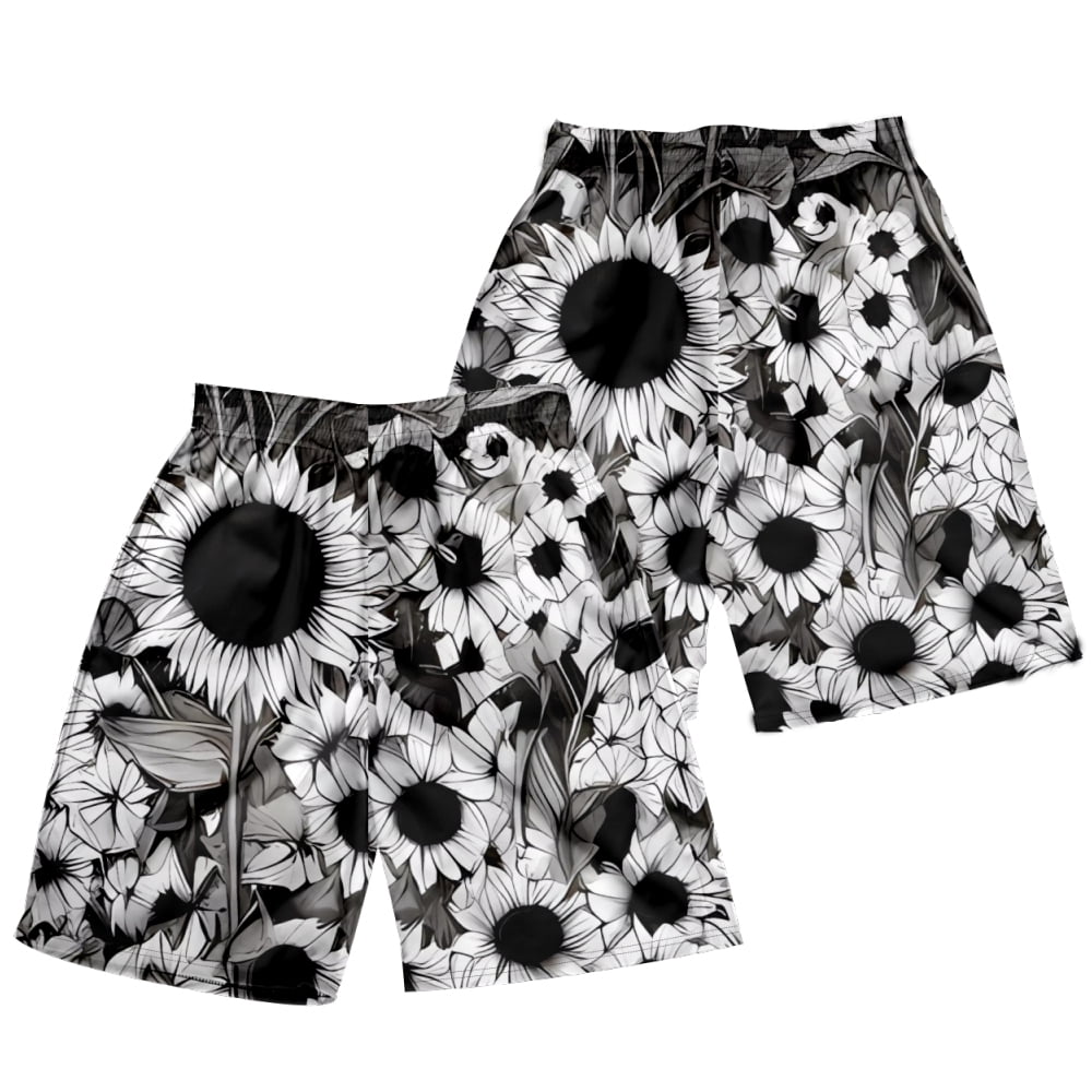 Kingque Mens Spring Summer Casual Floral Hawaiian Beach Tropical Button