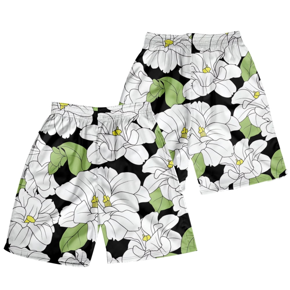 Kingque Mens Spring Summer Casual Floral Hawaiian Beach Tropical Button