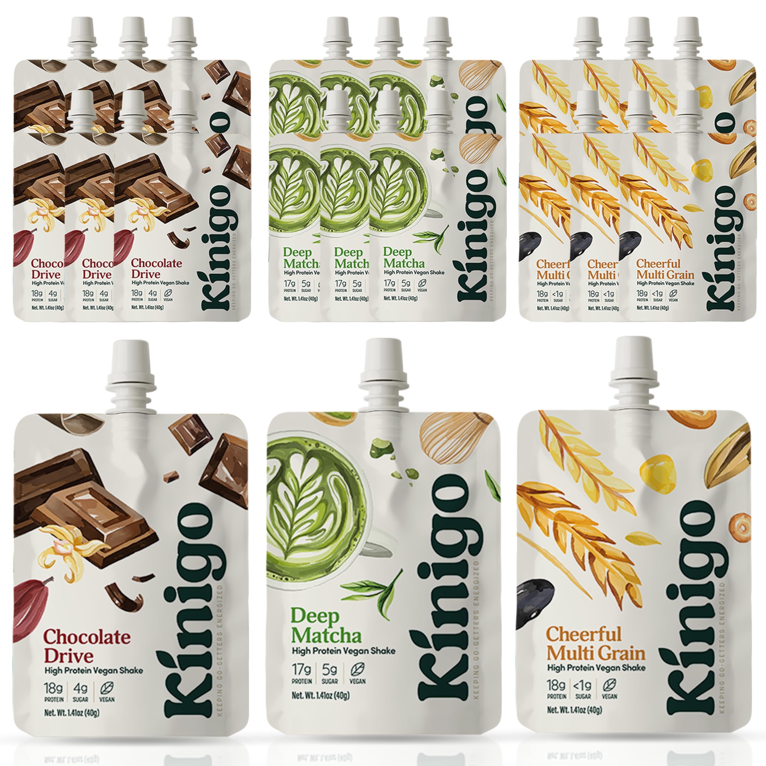 kinigo vegan high protein IFF17 powder for meal drinks flavor misugaru ...