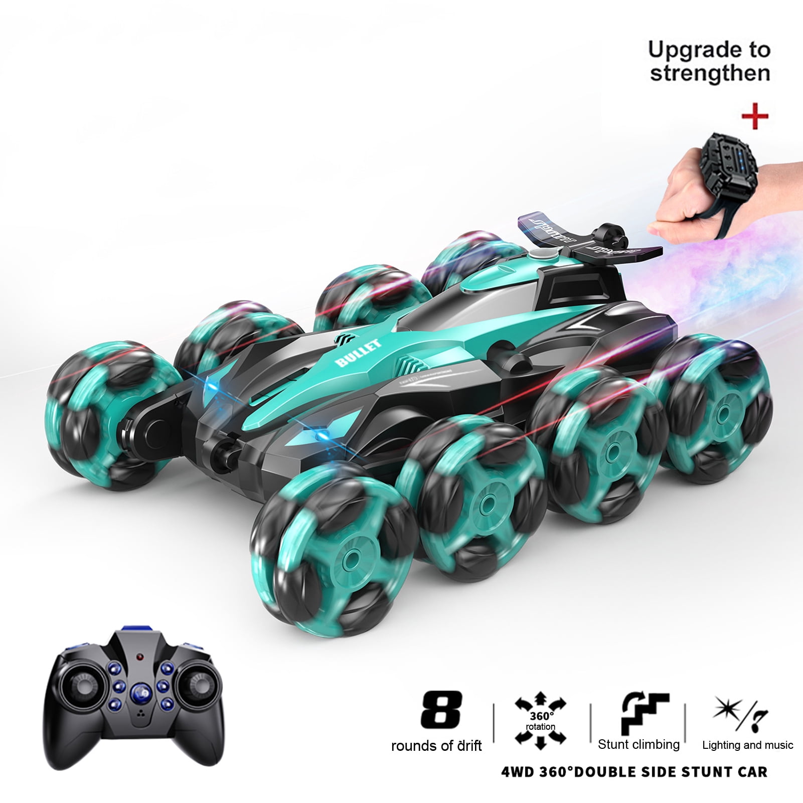 kiskick 1 Set Remote Control Car Gesture Sensing Eight-wheel Swing Arm ...