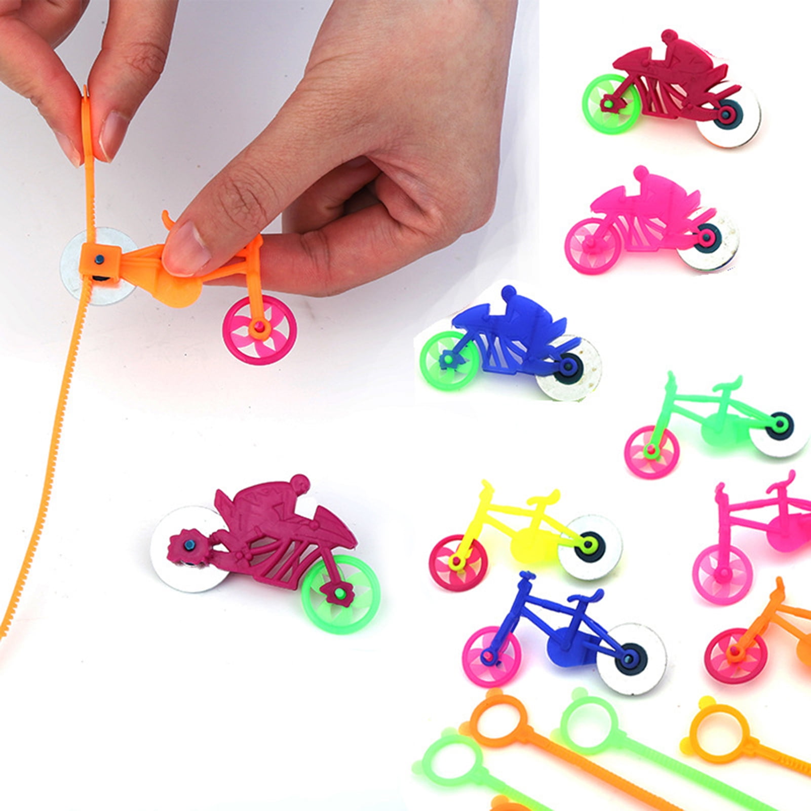 kiskick 10Pcs Hand Pull Toys - Pocket-sized Battery-Free Inertia Drive Bike/Motorcycle ...