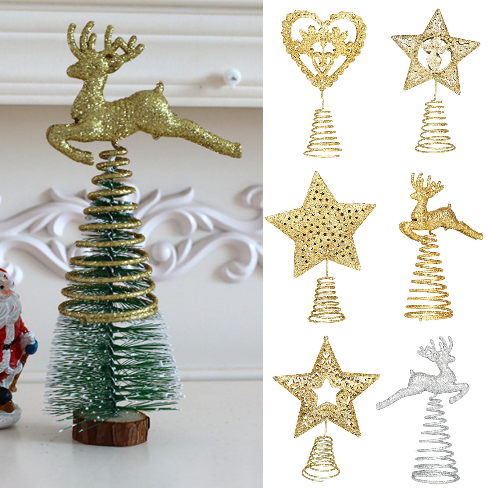 kiskick Anti-Deform Christmas Decoration: Glittering Five-Pointed Star ...