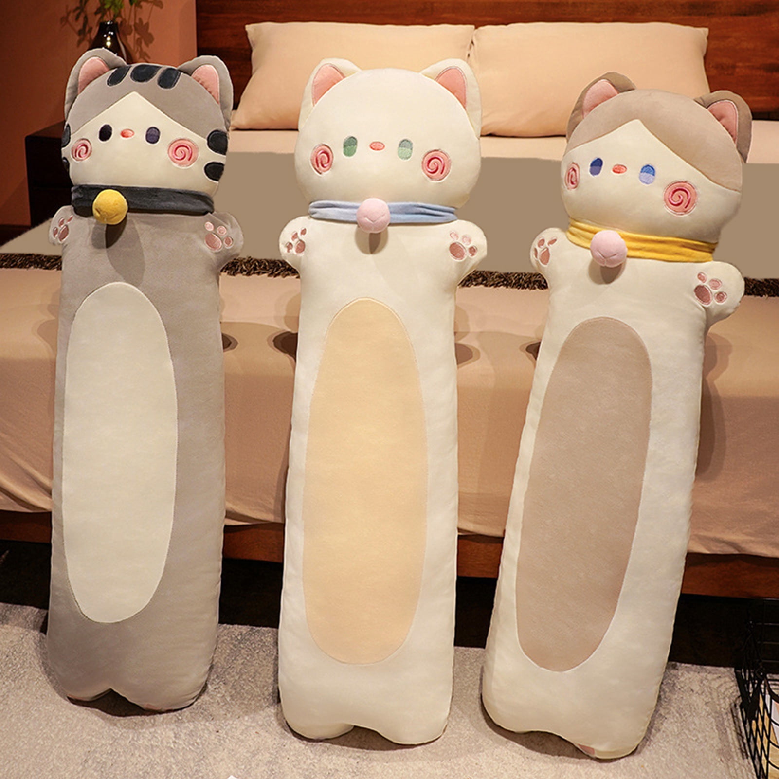 kiskick Cat Plush Pillow Stuffed Animal Doll Toy, Removable Pillow Core ...