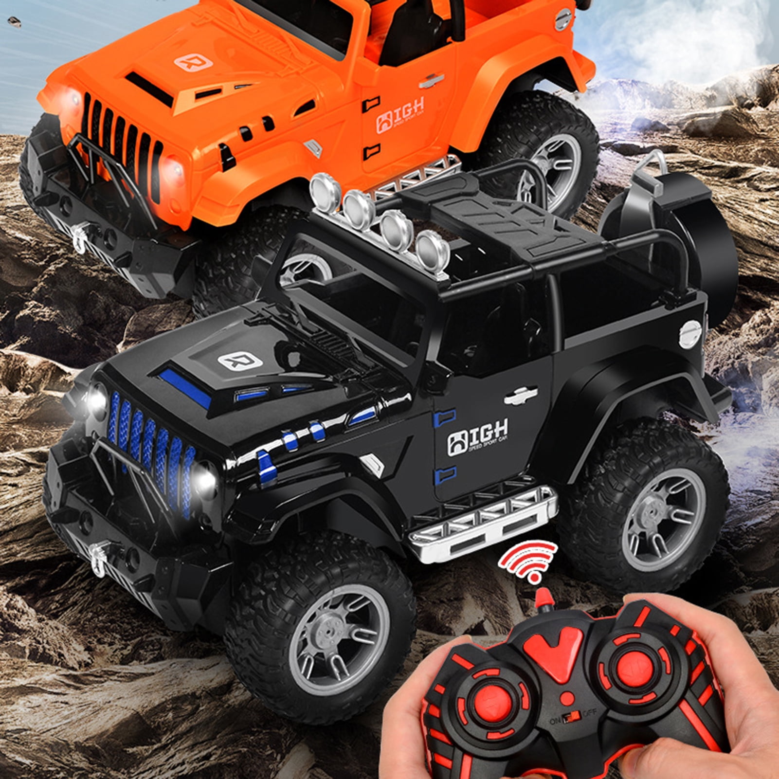 kiskick Children Remote Control Car Toy, Colorful Light & Music ...
