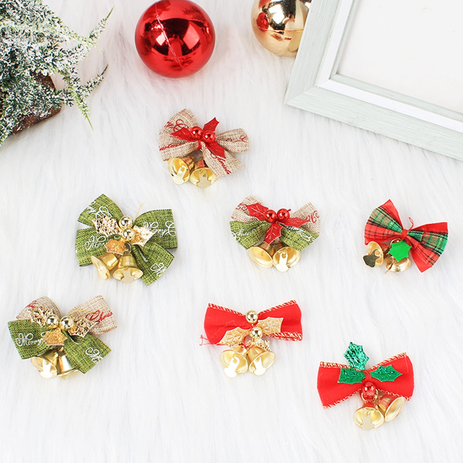 kiskick Christmas Tree Bell, Bow-knot Design, Sparkling Vivid Color ...