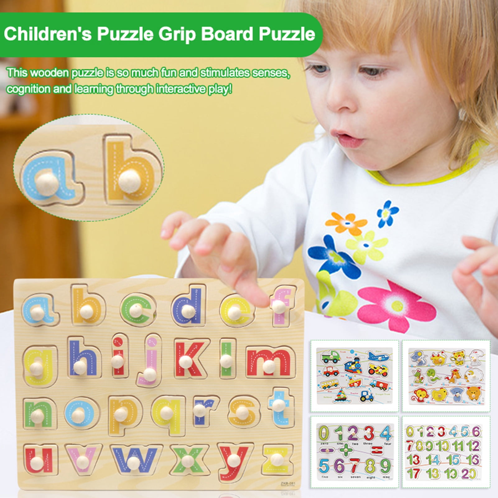 kiskick Interactive Mushroom Nail Puzzle Toy, Alphabet, Geometry ...