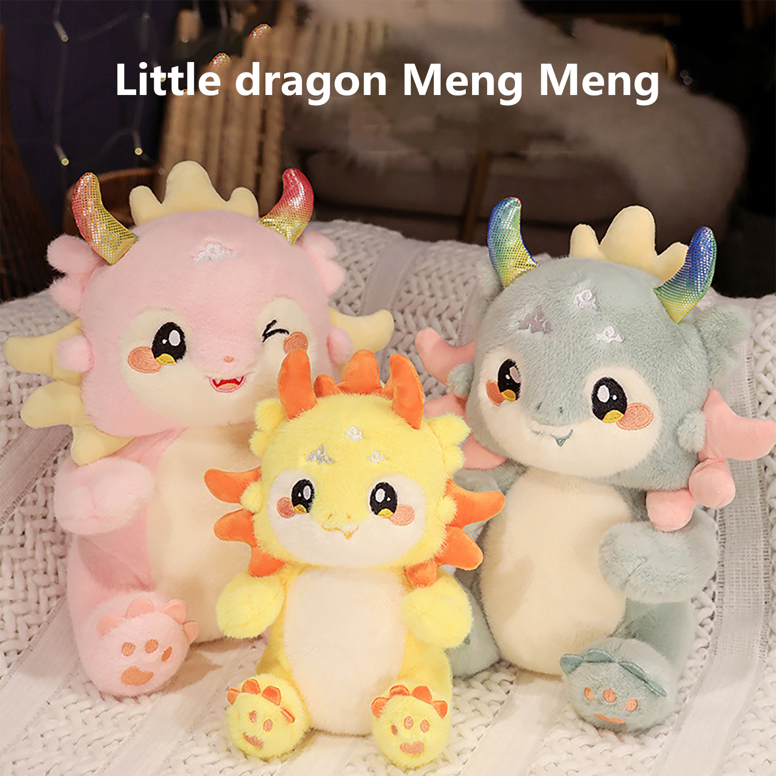 kiskick Lovely Cartoon Zodiac Dragon Plush Doll, Year of 2024 Mascot ...