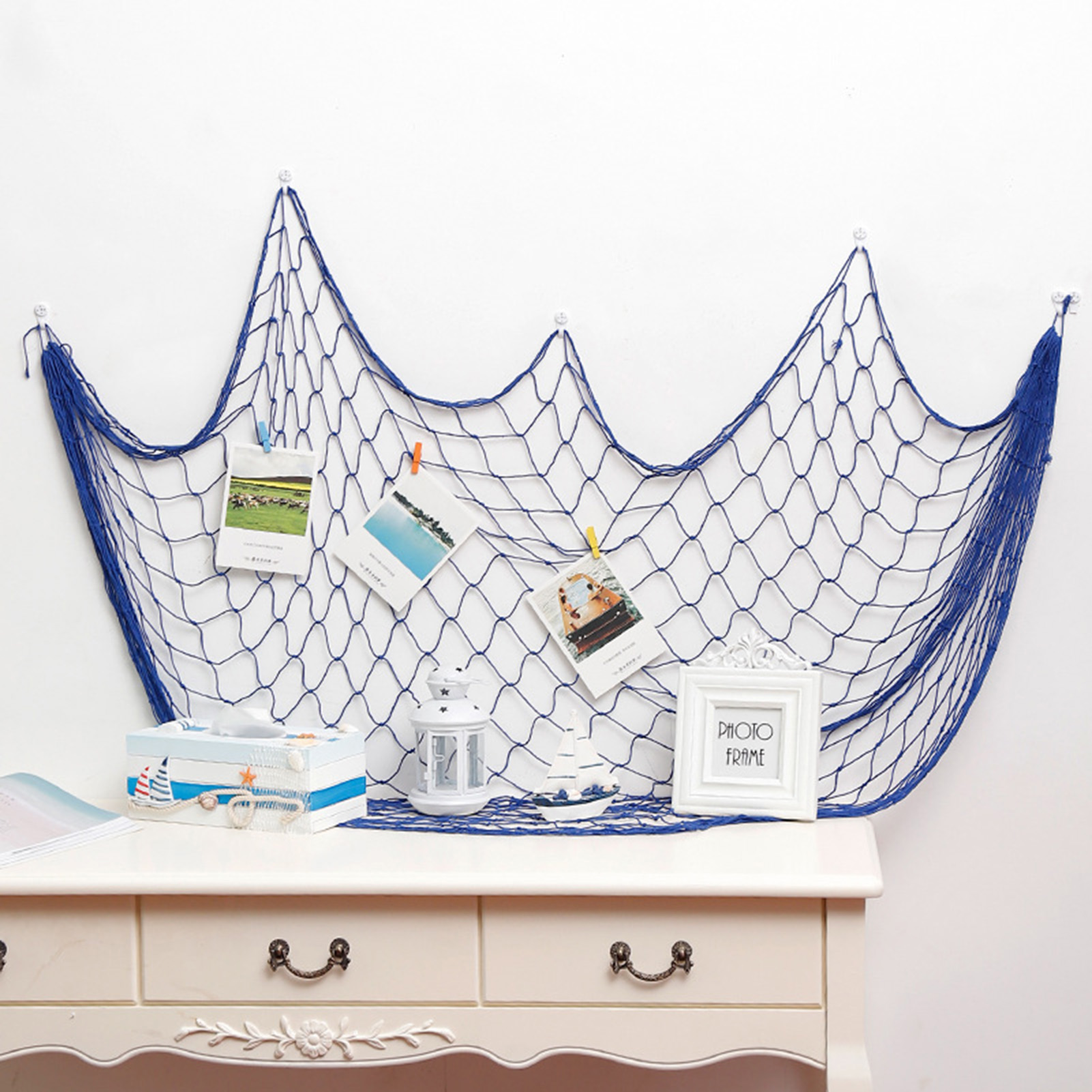 kiskick Mediterranean Fishing Net Wall Decor, Ornamental Netting for ...