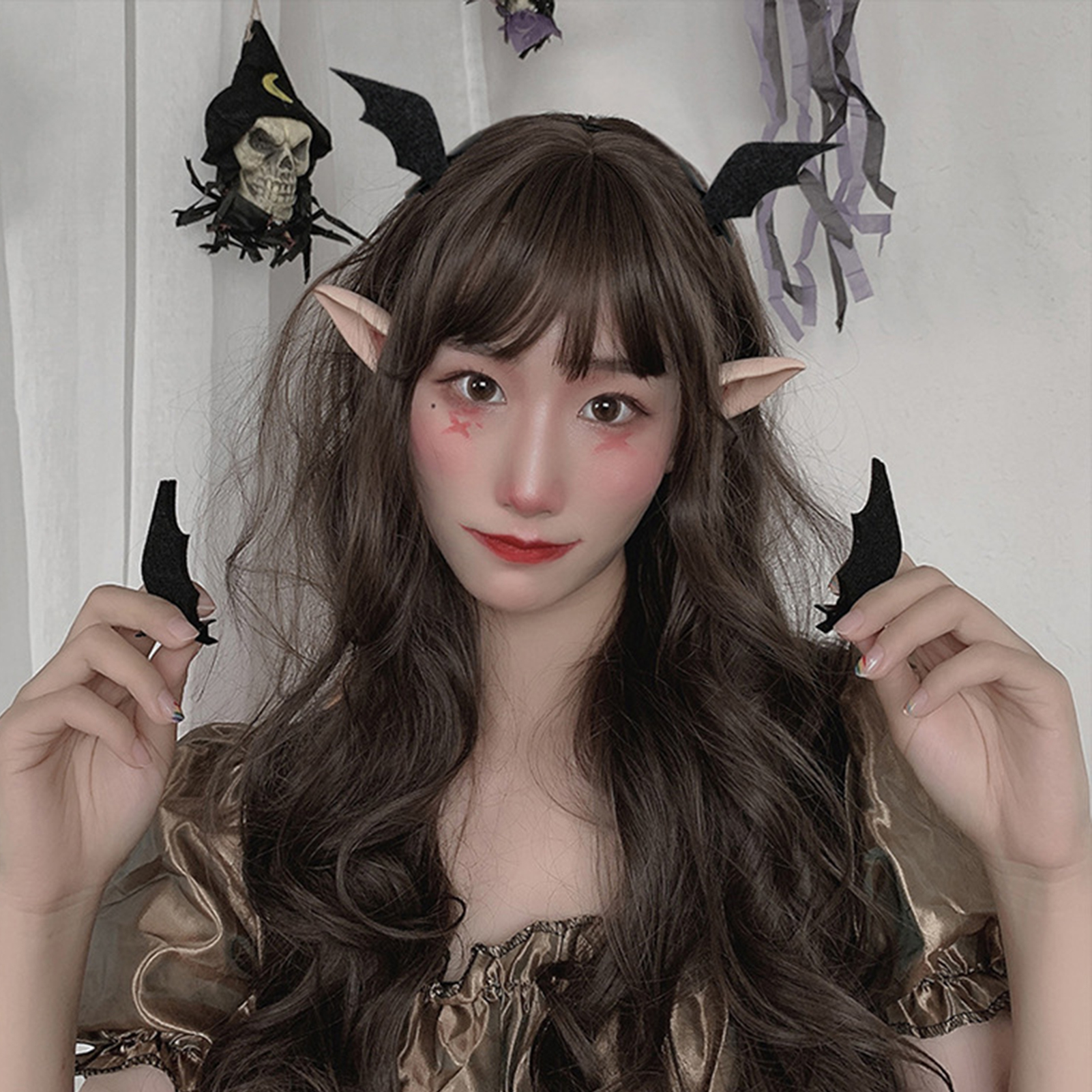 kiskick Portable Lightweight Cosplay Prop Symmetric Black Bat Wing ...
