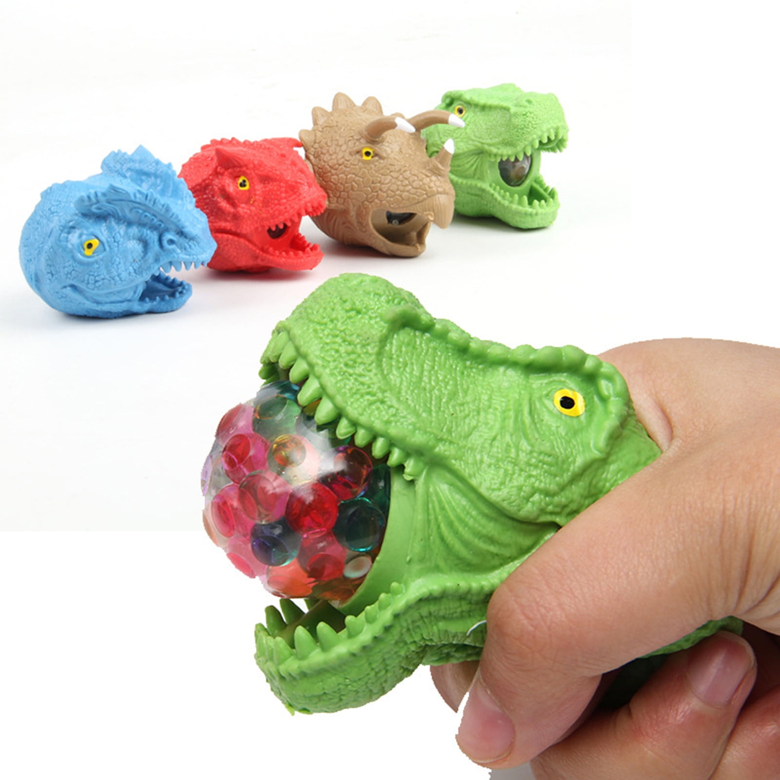 kiskick Quick Recovery Dinosaur Squeeze Toy - Simulation Dinosaur Head ...