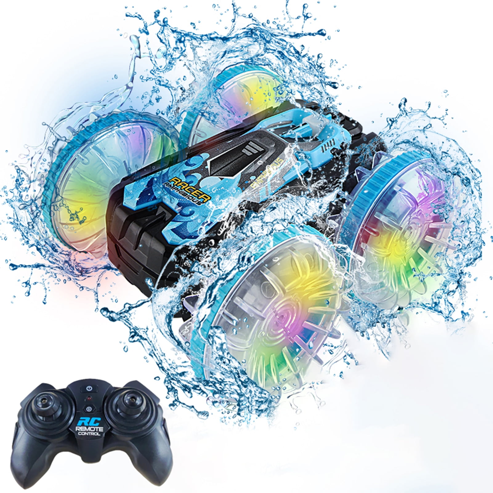 kiskick Remote Control Car & Boat 2-In-1 Toy, 360-Degree Rotating ...