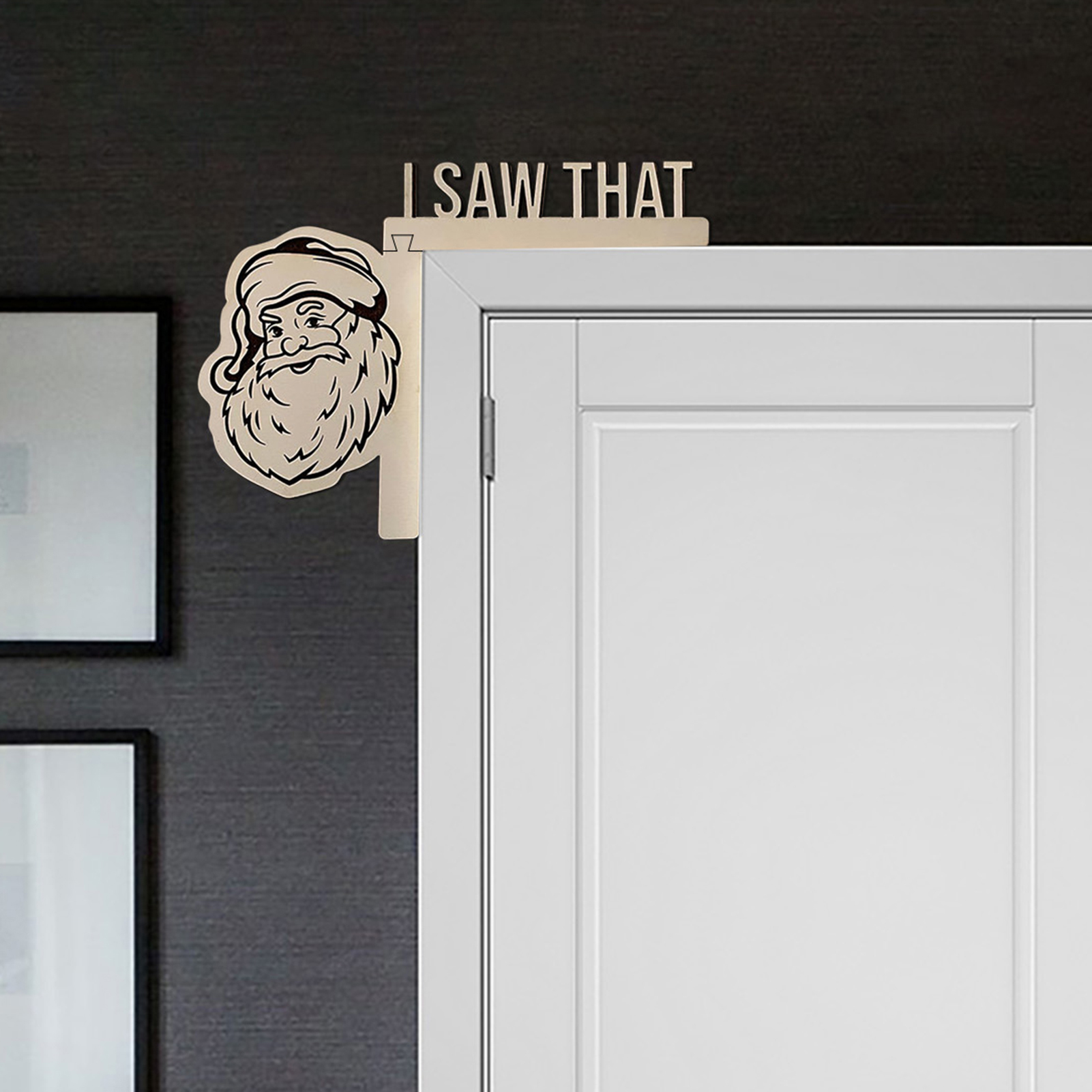 kiskick Santa Claus Snowman Hat Letter Door Corner Decorations, Left ...