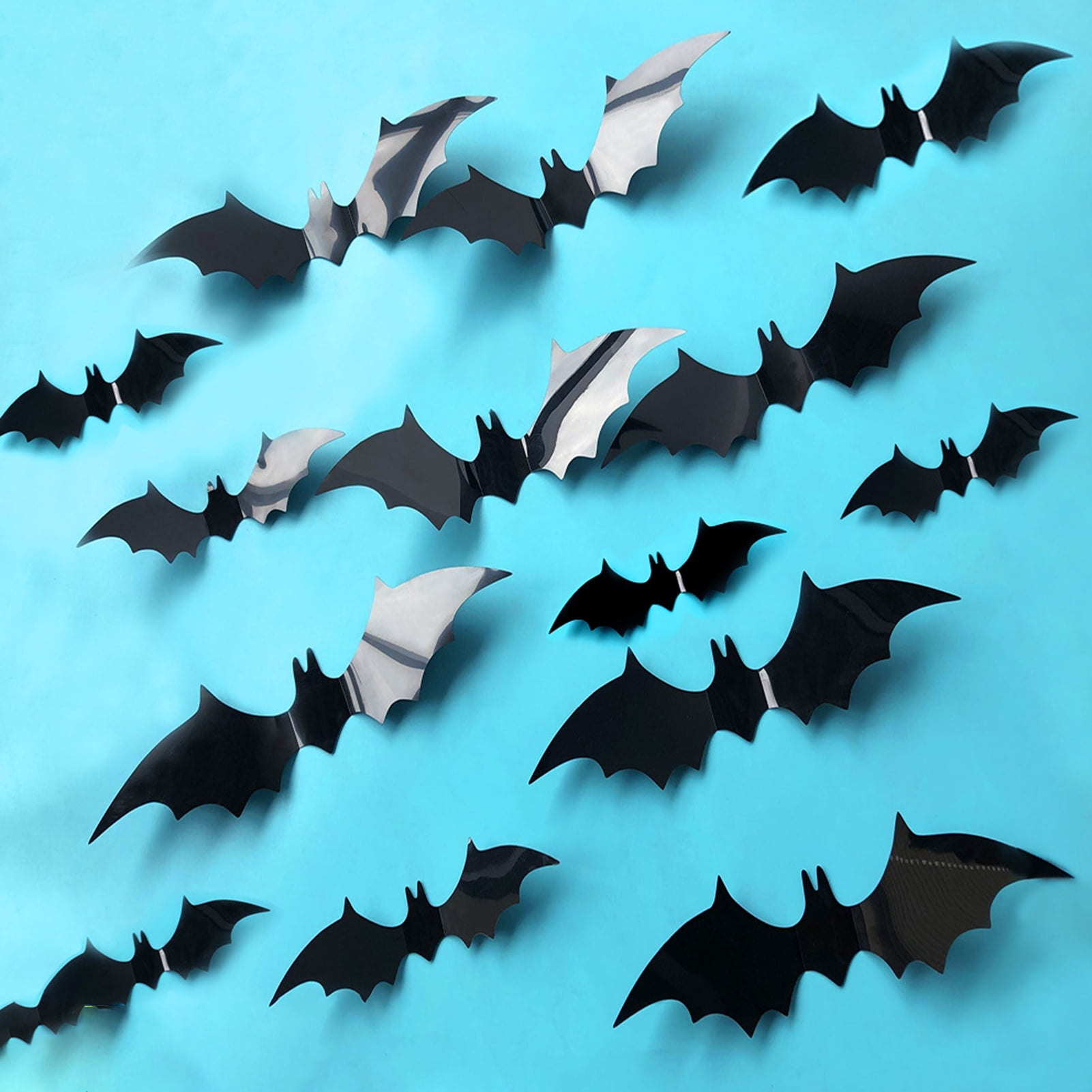 kiskick Scary Bat Sticker Set – 1 Set of Easy-to-Stick Waterproof ...