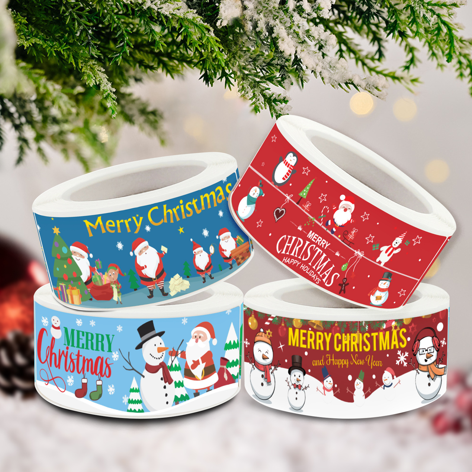 kiskick Self-Adhesive Decorative Multi-Patterns Cartoon Kids Gift Wrap ...