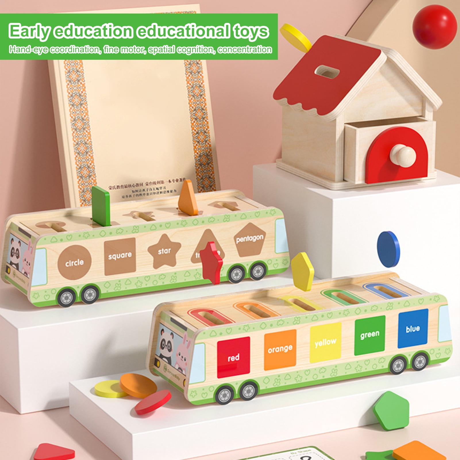 kiskick Shape Pairing Coin Box Puzzle, Educational Toy for Shape ...