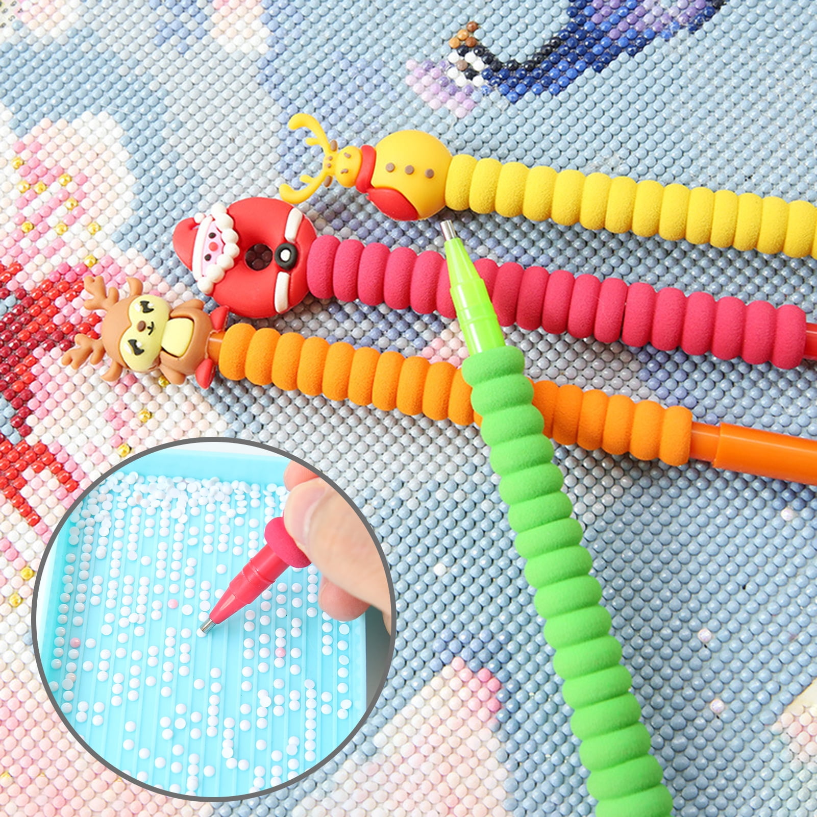 kiskick Simple Operation Cartoon Point Drill Pen - DIY 5D Diamond ...