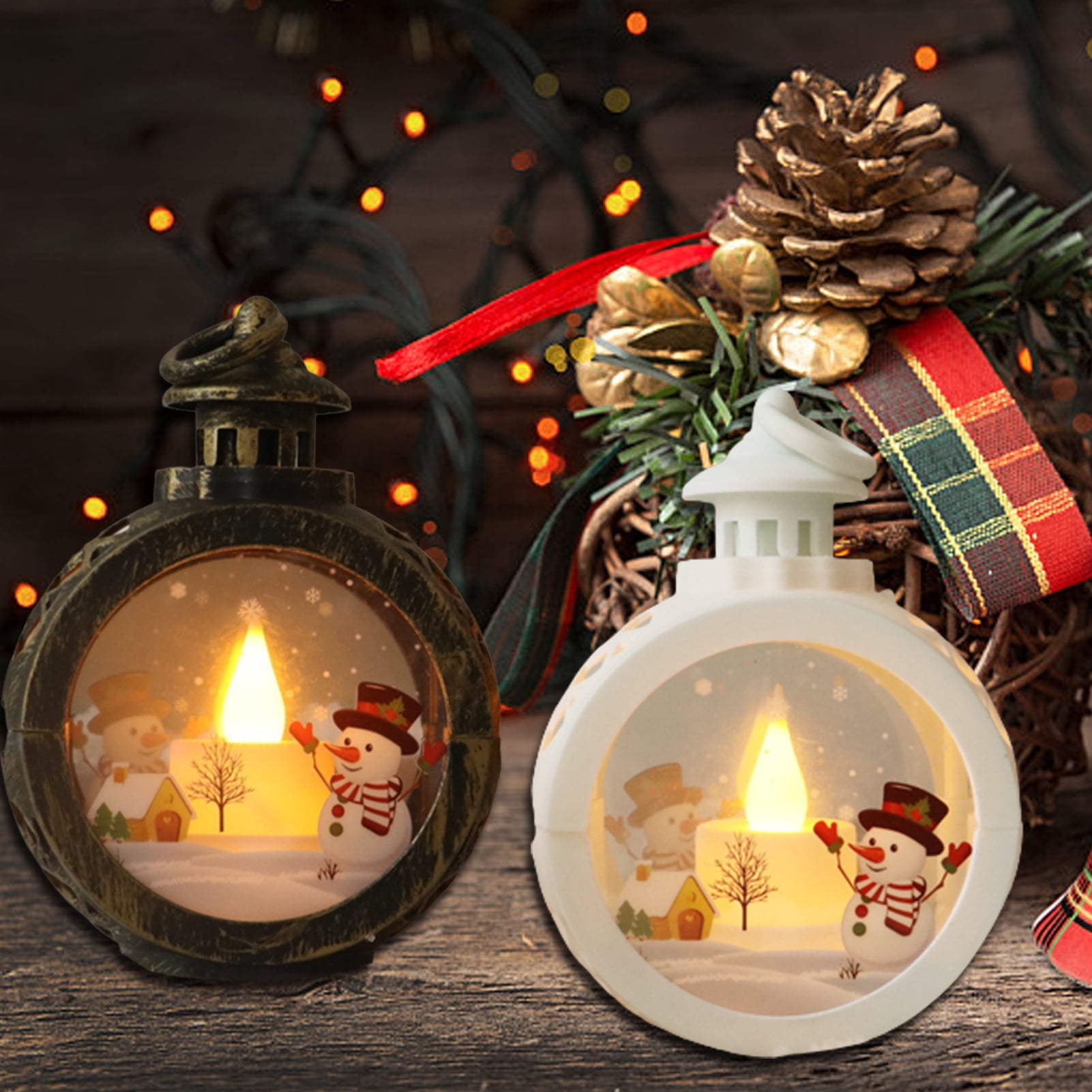 kiskick Snowman Pattern Hanging Lamp - Gorgeous Photo Props, Plastic ...