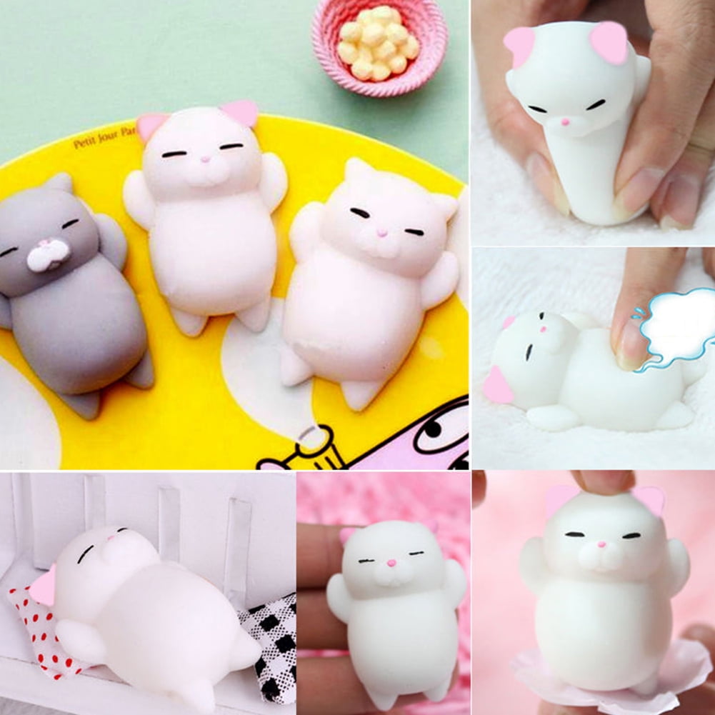 kiskick Soft Cat Style Squishy Healing Squeeze Toy - Stress Reliever ...