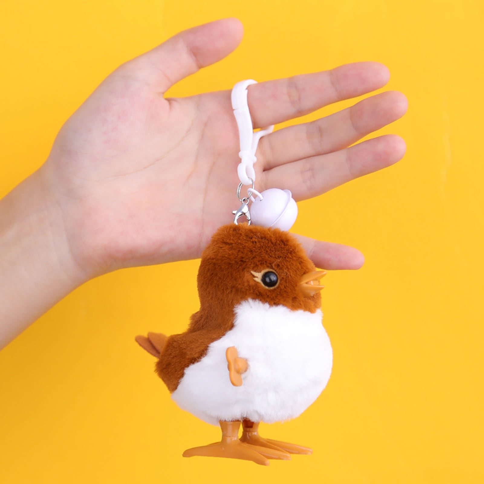 kiskick Sparrow Bird Clockwork Toy, Cute Feather Animal Doll Pendant ...