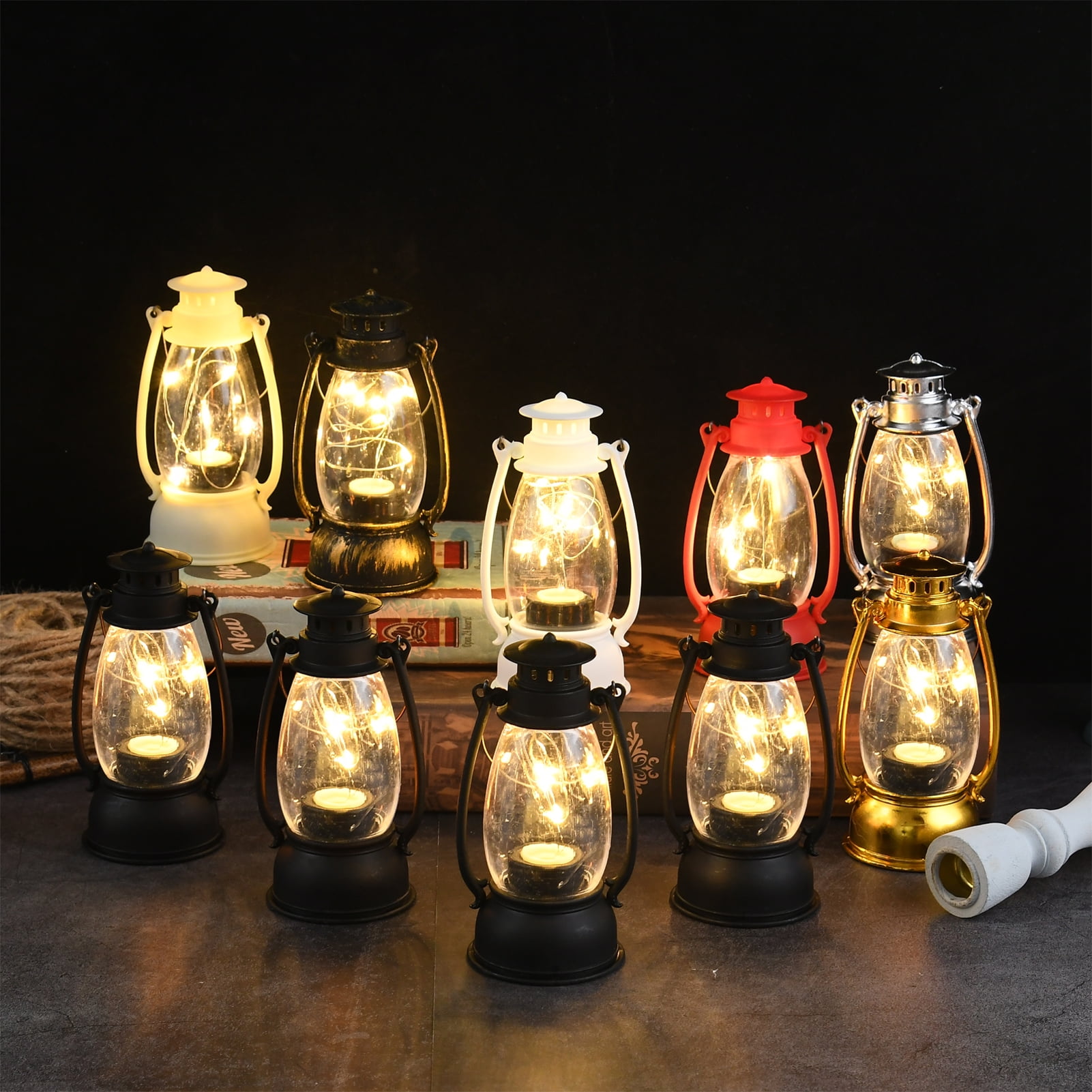 kiskick Vintage Flameless LED Christmas Lamp – PP Table Centerpiece ...