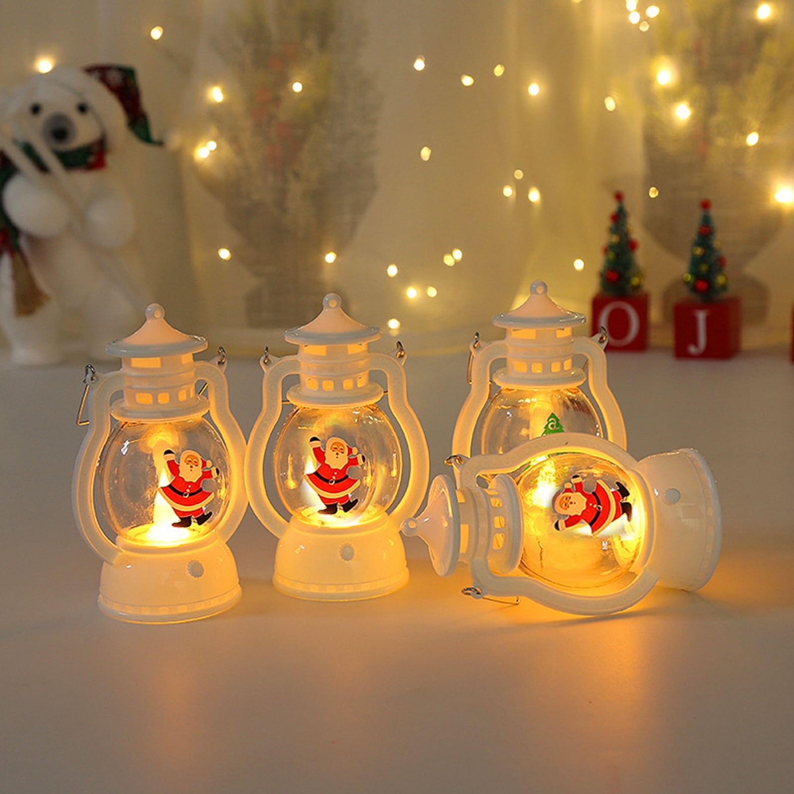 kiskick Warm LED Christmas Tree Lights - Battery-operated Santa Claus ...